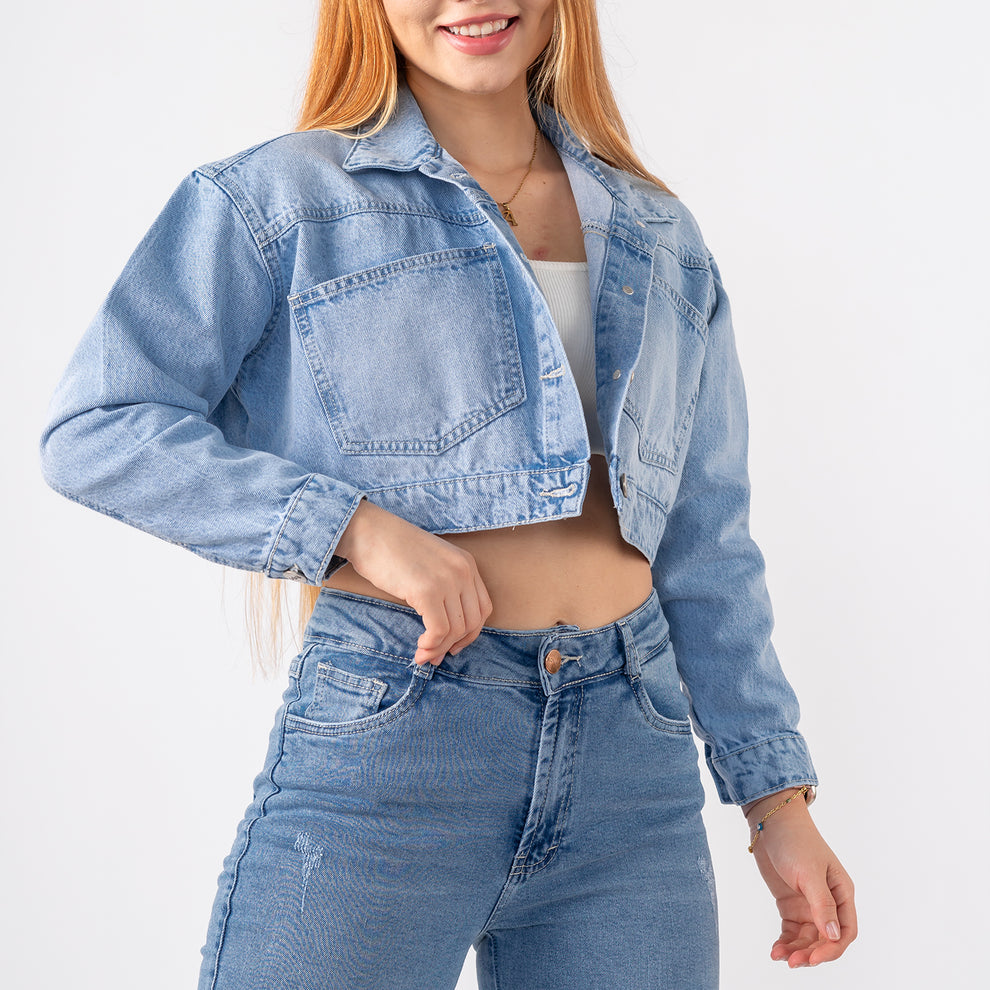 Casaca Crop Oversize Amanda Celeste – Roxjes Jeans